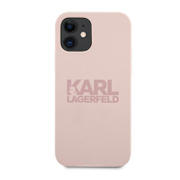 Maska Karl Lagerfeld Logo za iPhone 12 Mini (5.4) pink.