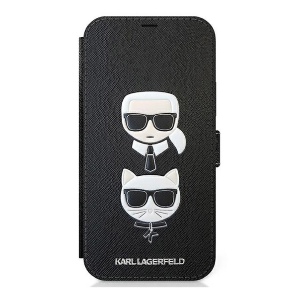 Maska na preklop Karl Lagerfeld Karl Flip za iPhone 12 mini (5.4) crna.