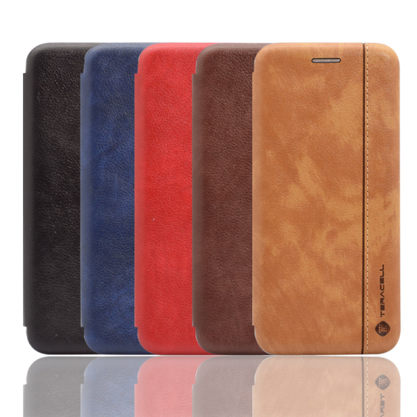 Maska na preklop Teracell Leather za Samsung Note 20/N980F siva