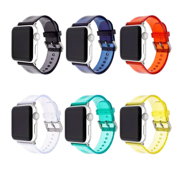 Transparent Apple Watch Sport Silicone Strap 38/40/41mm zlatni