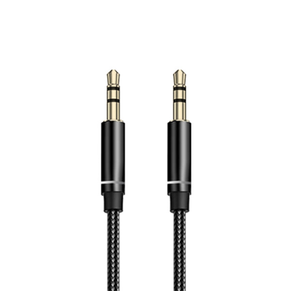 Audio AUX kabal Woven 3.5mm crni NEW