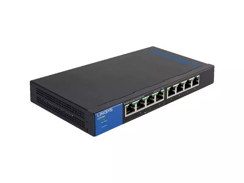 LINKSYS UNMANAGED GIGABIT 8-PORT POE SWITCH, 4XPOE PORTS, 50W BUDGET LGS108P-EU