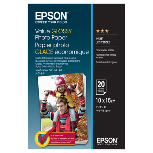 EPSON Foto papir Glossy - S400037 10 x 15 cm, 20 listova, 183 g/m2