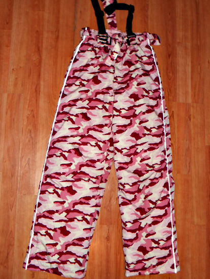 Ski pantalone maskirne roze vel.11