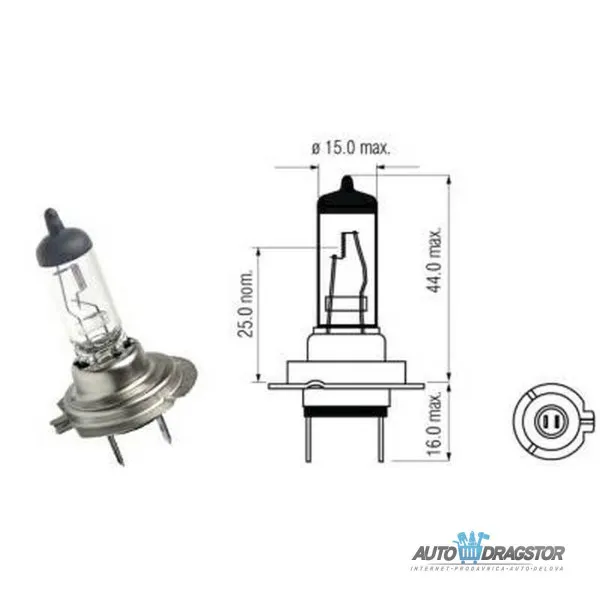 SIJALICA 12V H7 55W PX 26D