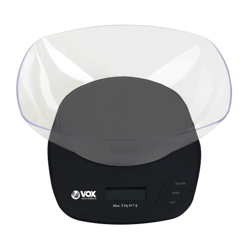 VOX Kuhinjska vaga KW 03-01DB Crna, Digitalna, 5 Kg