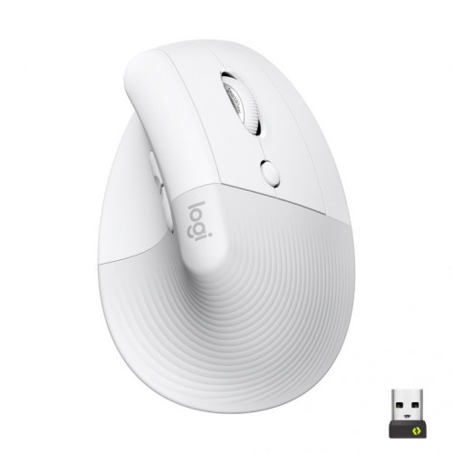 Logitech Lift Vertical Ergonomic Mouse - Off-White