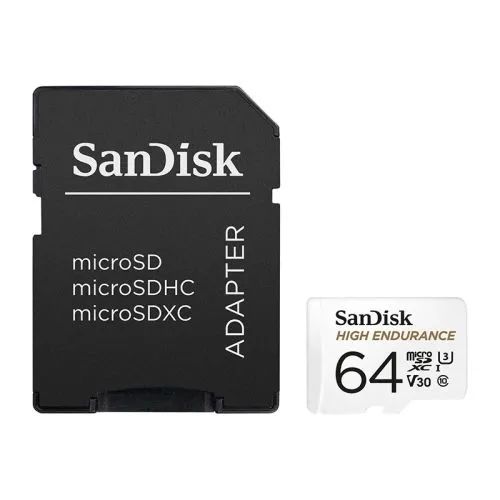 Memorijska kartica SanDisk SDHC 64GB Endurance micro 100MB/s 40MB/s Class10 U3/V30+SD sa adapterom (MS)