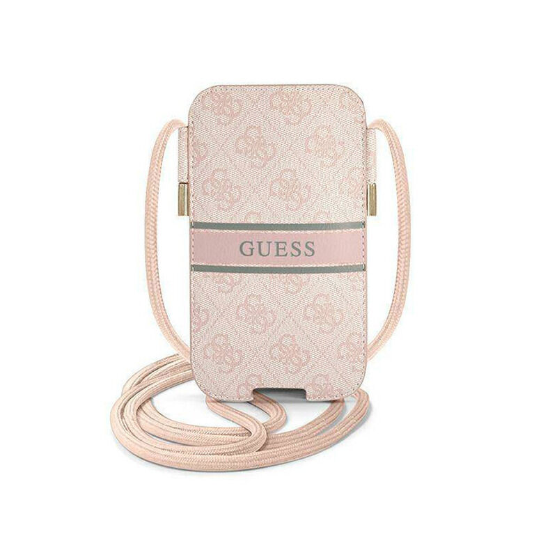 Maskica Guess Pouch PU 4g Stripe 170 mm x 95mm pink (GUPHM4GDPI)