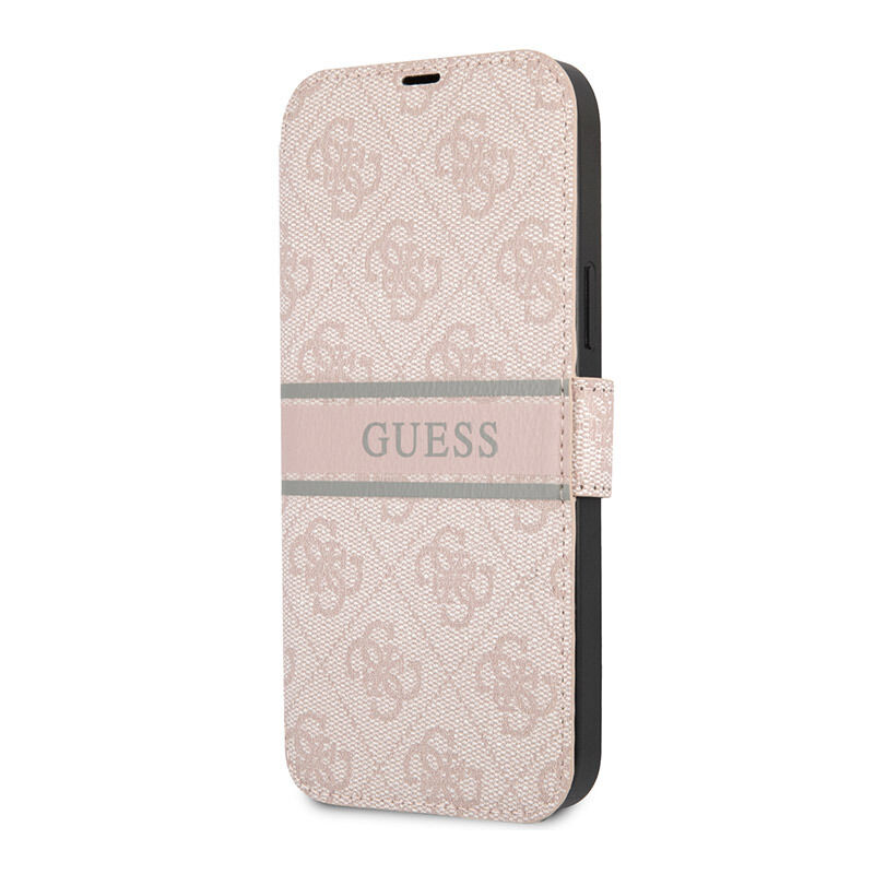 Maskica Guess Stripe Bk Pu za iPhone 13 6.1 roze (GUBKP13M4GDPI)