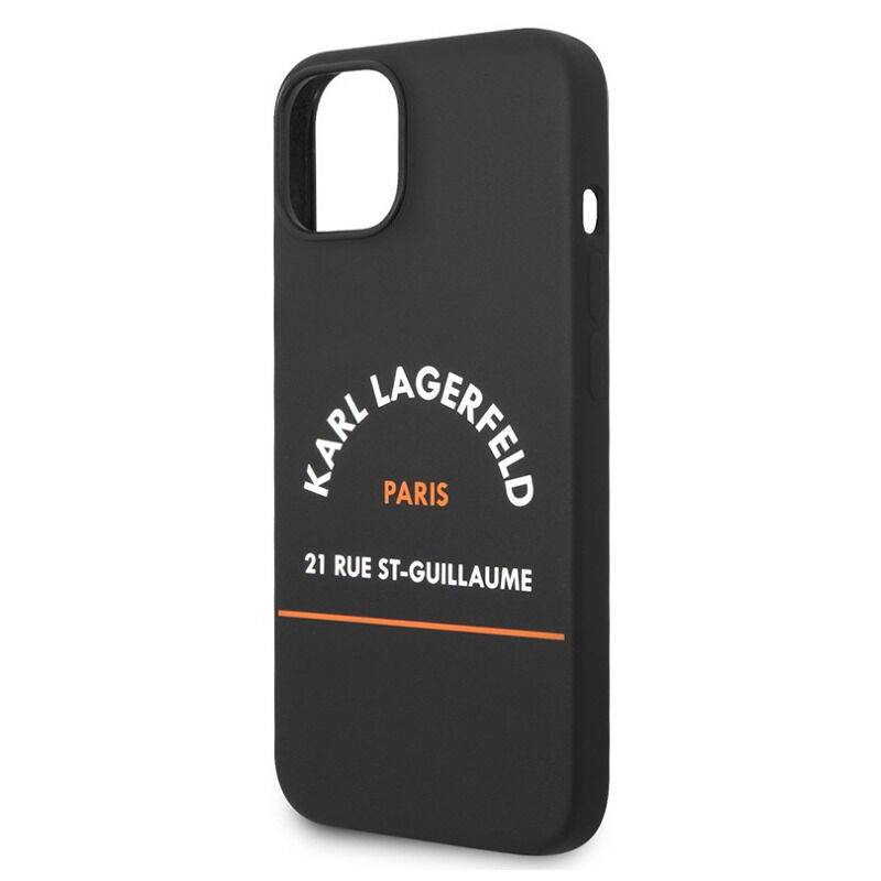 Maskica Karl Lagerfeld Hc Silicone RSG za iPhone 14 Plus 6.7 crna (KLHCP14MSRSGHLK)