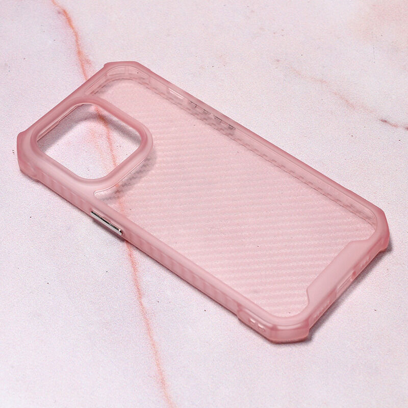 Maskica Carbon Crystal za iPhone 14 Pro 6.1 pink