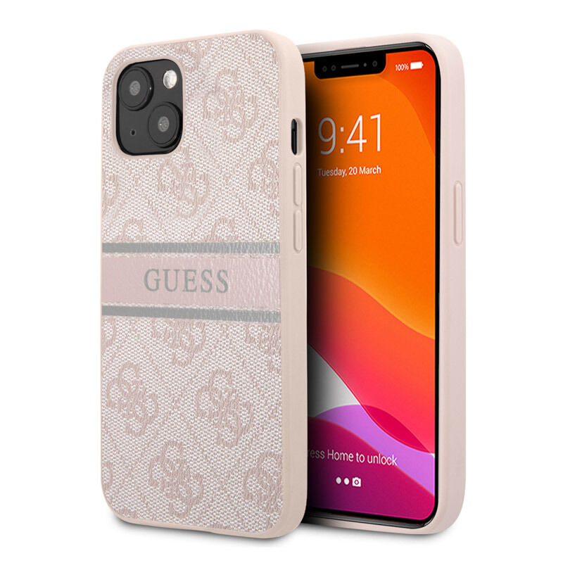 Maskica Guess Stripe za iPhone 13 6.1 roze (GUHCP13M4GDPI)