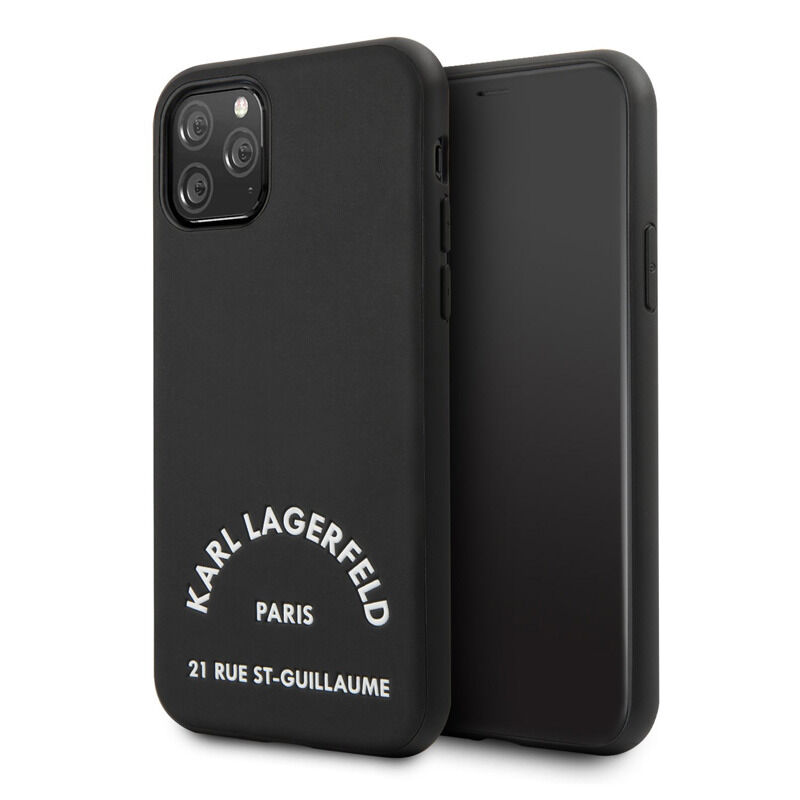 Maskica Karl Lagerfeld PU Leather ST Guillame za iPhone 11 Pro Max 6.5 crna (KLHCN65NYBK)