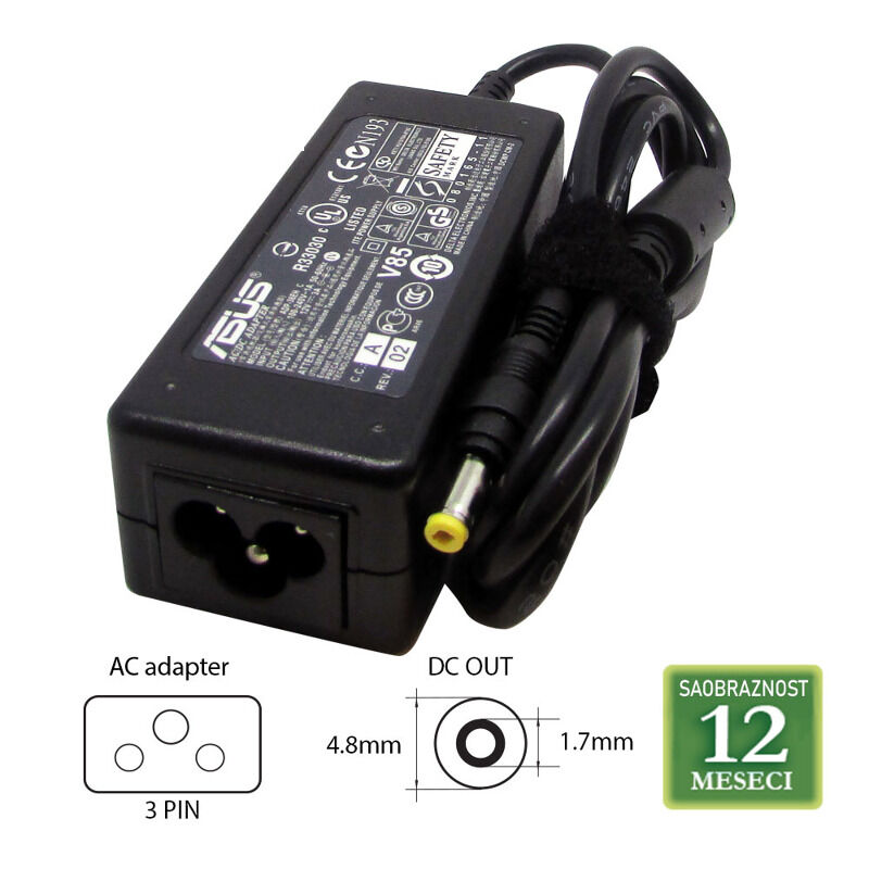 ASUS 12V-3A ( 4.8 * 1.7 ) ADP-36EH C 36W LAPTOP ADAPTER