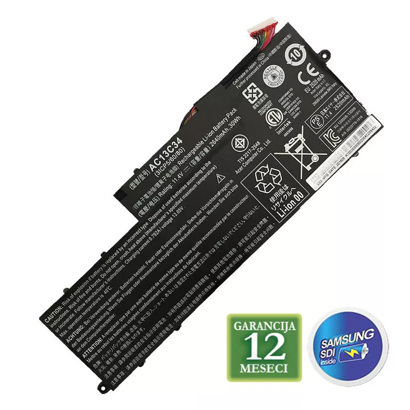 Baterija za laptop ACER Aspire V5-122P / AC13C34 11.4V 30Wh