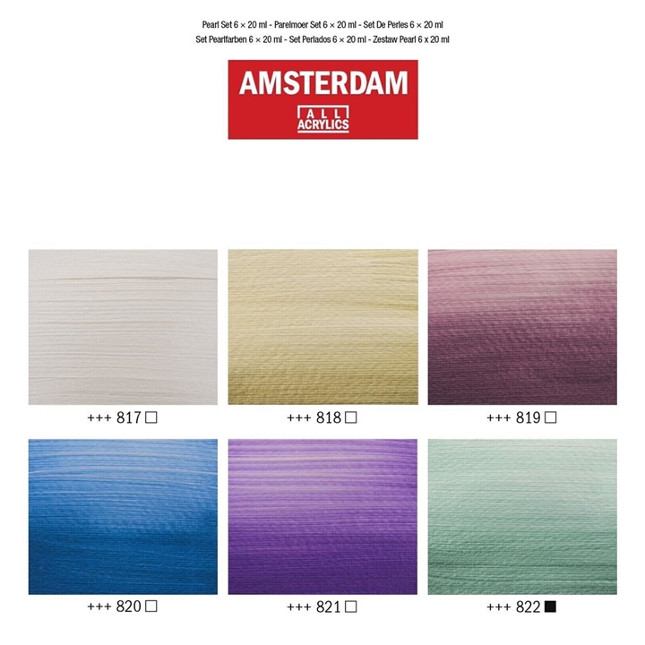 Set akrilnih boja AMSTERDAM dream and create Pearl 6 x 20 ml