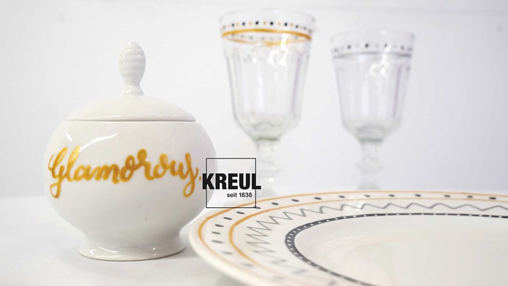 Set flomastera za staklo i porcelan KREUL Glamour - 4 kom