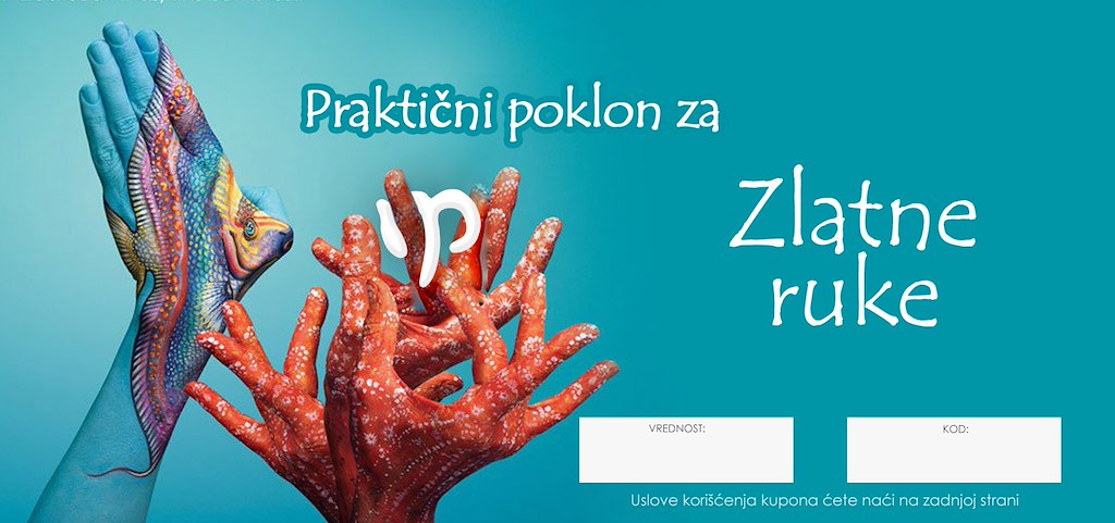 Poklon VAUČER - Praktični poklon za zlatne ruke