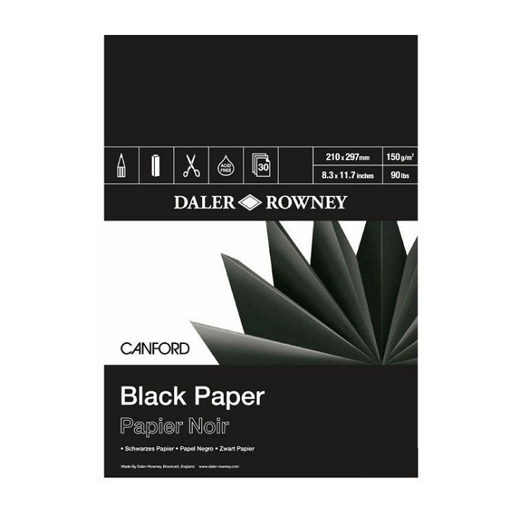 Blok crnog papira Daler - Rowney Canford | izaberite format