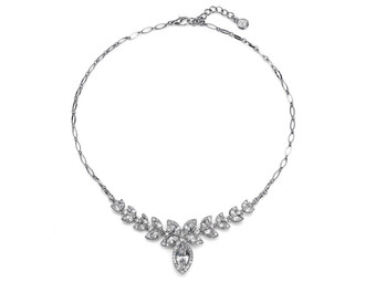 Ženska oliver weber villa crystal ogrlica sa swarovski belim kristalom ( 11337 )