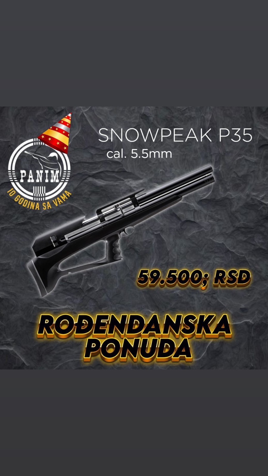 SNOWPEAK P35 PCP cal. 5.5mm NOVO