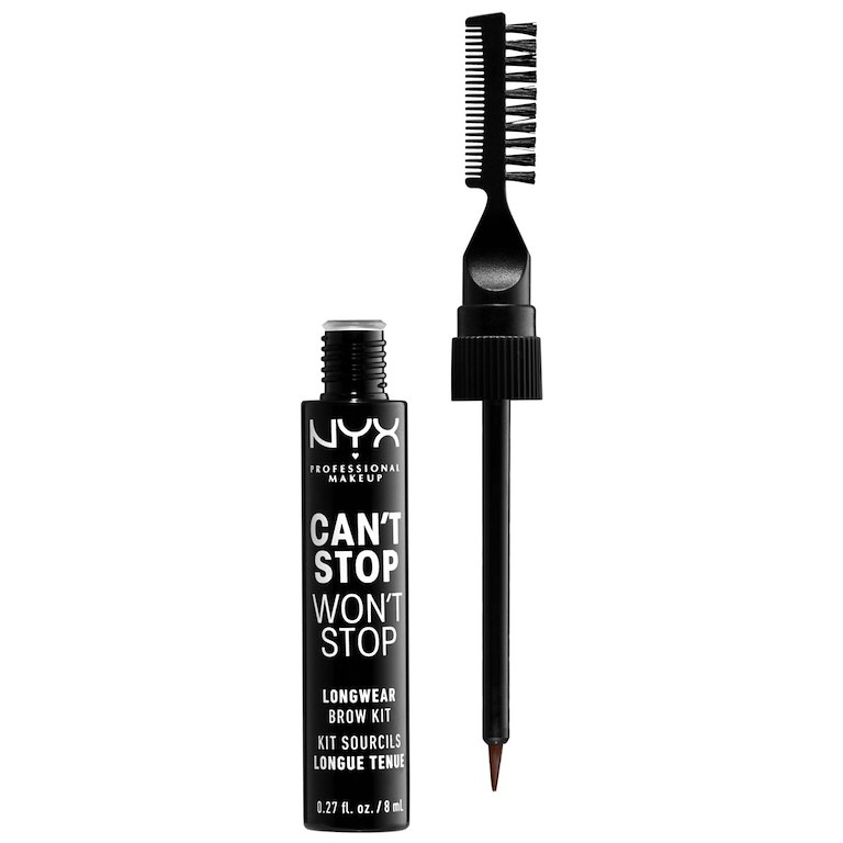 Vodootporni gel za obrve NYX Professional Makeup Can’t Stop Won’t Stop CSWSBIK 8ml Brunette CSWSBIK06