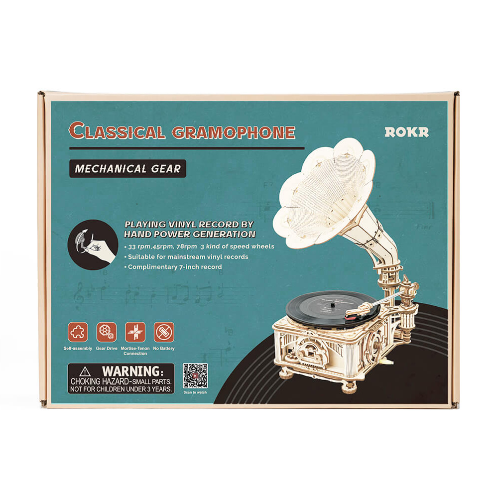 Classical Gramophone (Electric rotate mode & Hand rotate mode)