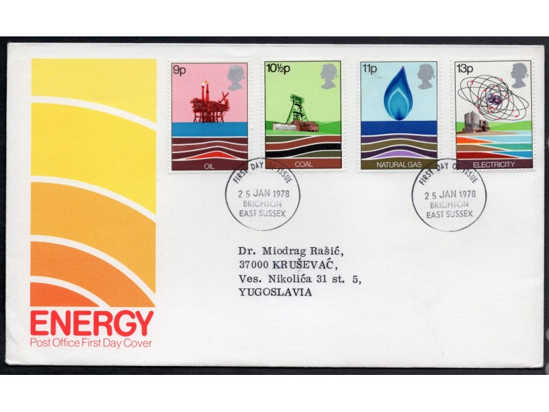 Velika Britanija 1978 - Energija - FDC