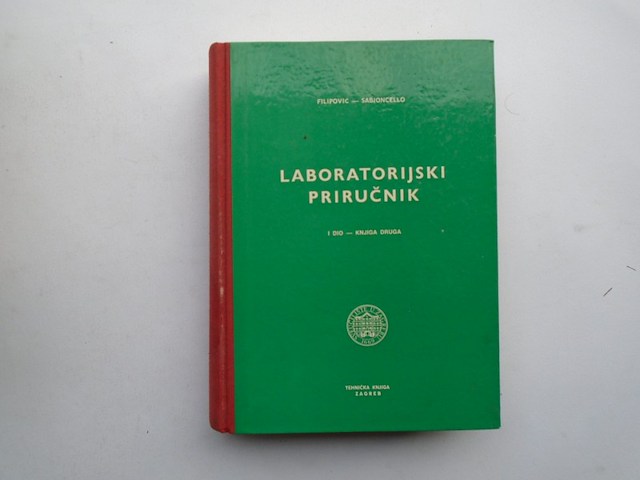 Laboratorijski priručnik I dio, 2.knjiga, Filipović,tk