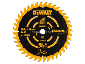 DeWalt DT1668 Extreme List kružne testere za drvo 184mm/16/40Z