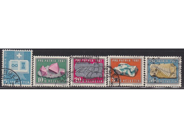 Švajcarska 1961 `Pro Patria` Minerali poništeno
