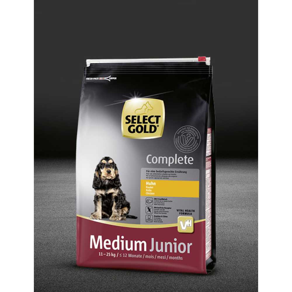 SELECT GOLD Dog Complete Medium Junior Poultry 12kg