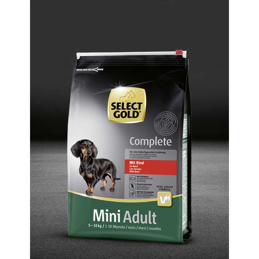 SELECT GOLD Dog Complete Mini Adult Beef 1kg