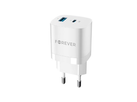 Forever punjač GaN, PD + QC, USB+USB-C, 33W, TC-05