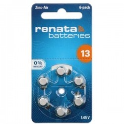 RENATA SWITZERLAND ZINK-AIR BATTERY 1.45V/6 KOM/GP13/PR48/ZA13/DL13/HEARING AID BATTER