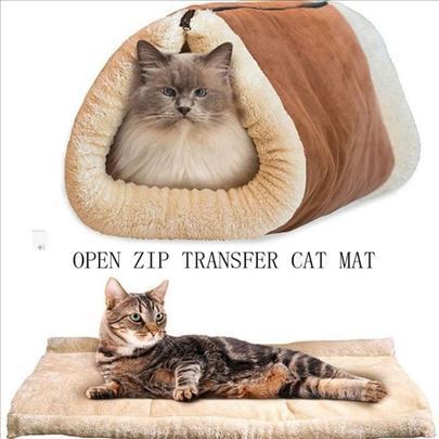 Kućica za mace krevet za mačke 2u1