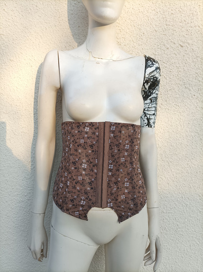 Bež Underbust Dvostrani Korset S/M