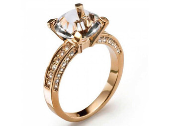 Ženski oliver weber princess rosegold prsten sa swarovski kristalom l ( 41065rgl )