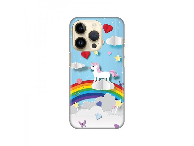 Maskica Silikonska Print za iPhone 14 Pro 6.1 Unicorn