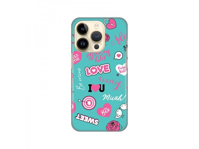 Maskica Silikonska Print za iPhone 14 Pro 6.1 Love