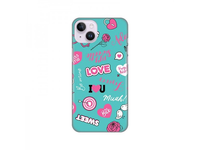 Maskica Silikonska Print za iPhone 14 Plus 6.7 Love