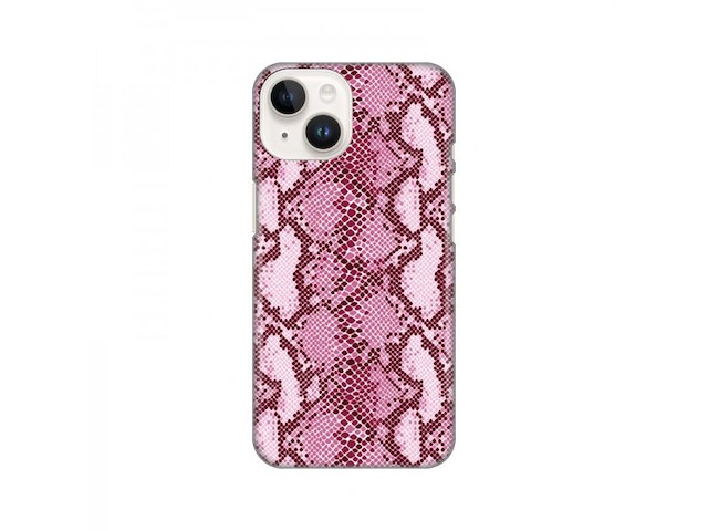 Maskica Silikonska Print za iPhone 14 6.1 Pink Snake