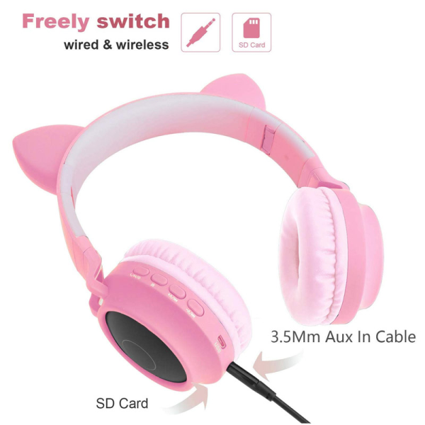 Bluetooth slusalice BT028C (S28) roze