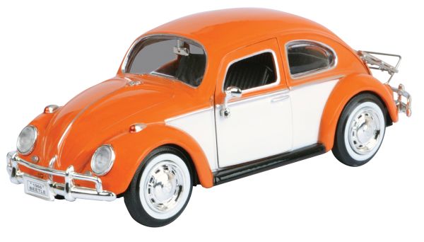 Metalni auto VW BEETLE 1966, 1:24, Motormax, Orange