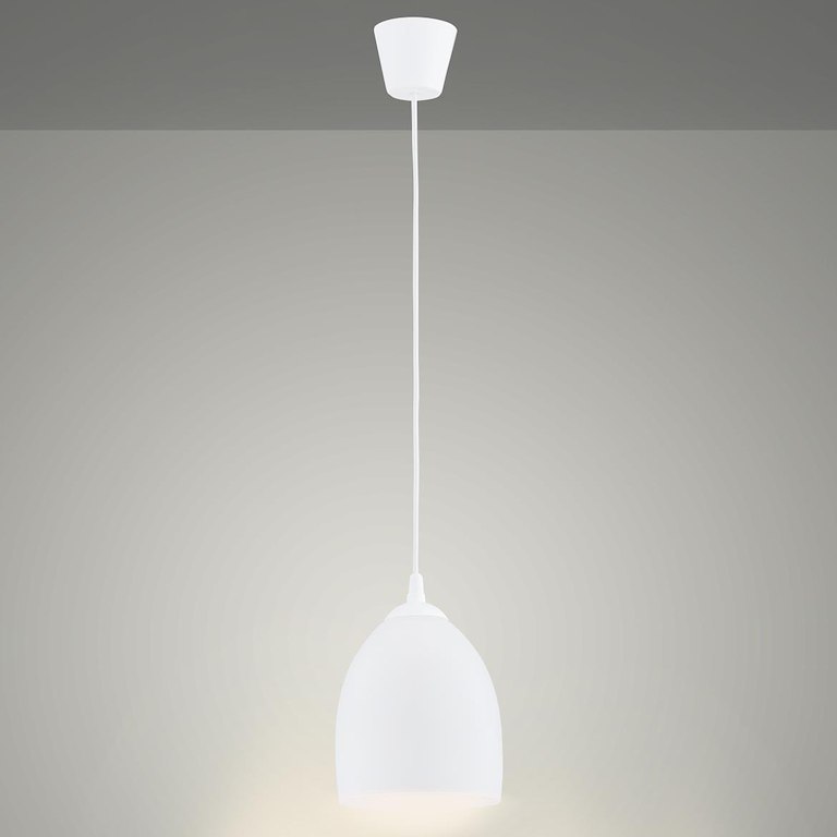 Viseca lampa Glass bela