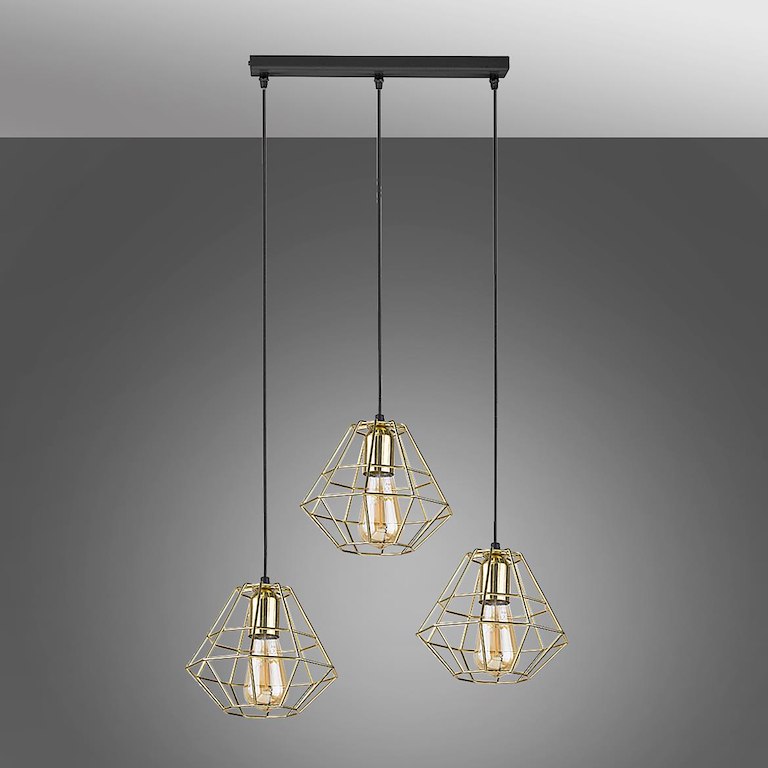 Viseca lampa Diamond 3 60x100cm zlatna