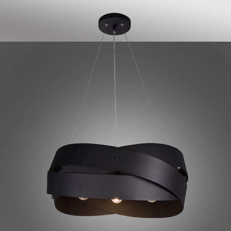 Viseca lampa Tornado 50x90cm crna