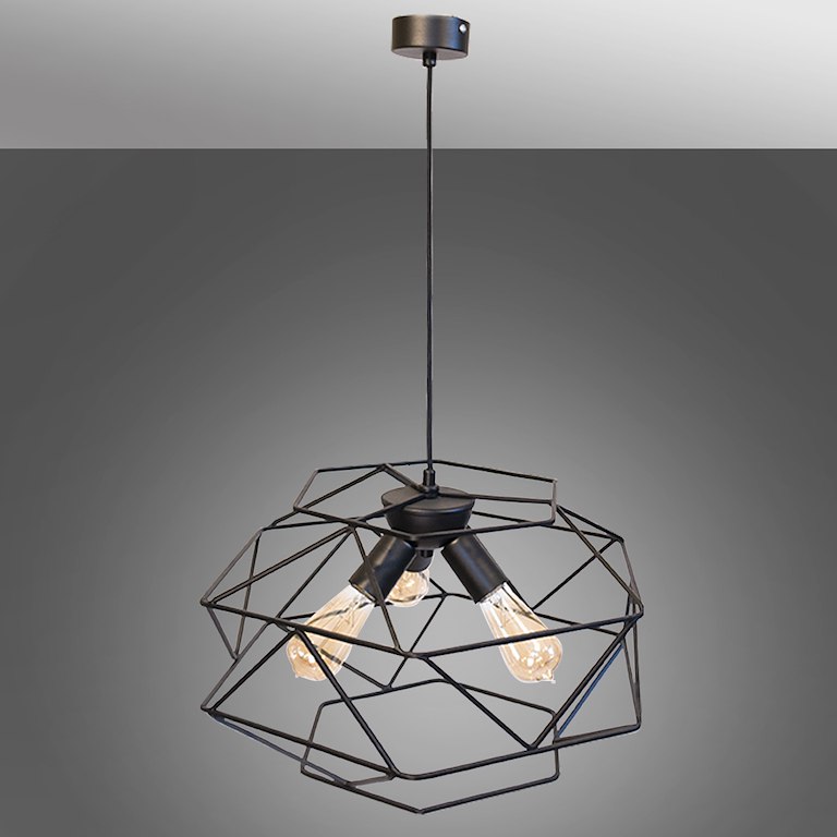 Viseca lampa Cage crna
