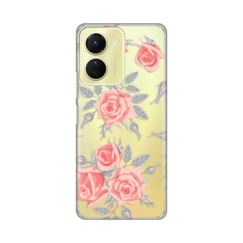 Silikonska futrola - maska print Skin za Vivo Y16 Elegant Roses